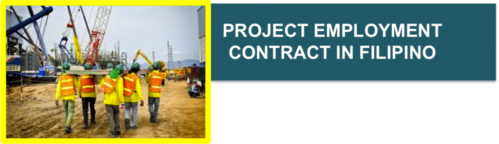 Project Employment Contract In Filipino (Simplified) - LVS Rich Publishing